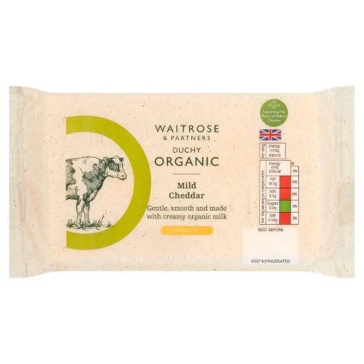 MaxMart Online . Waitrose Duchy Organic Cheddar Mild S2 350g