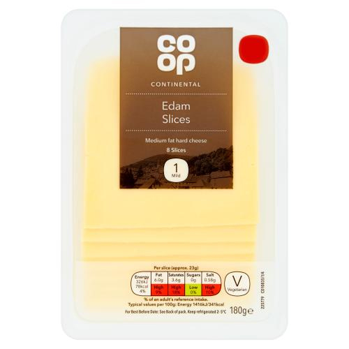 MaxMart Online . Co Op Edam Slices 180g